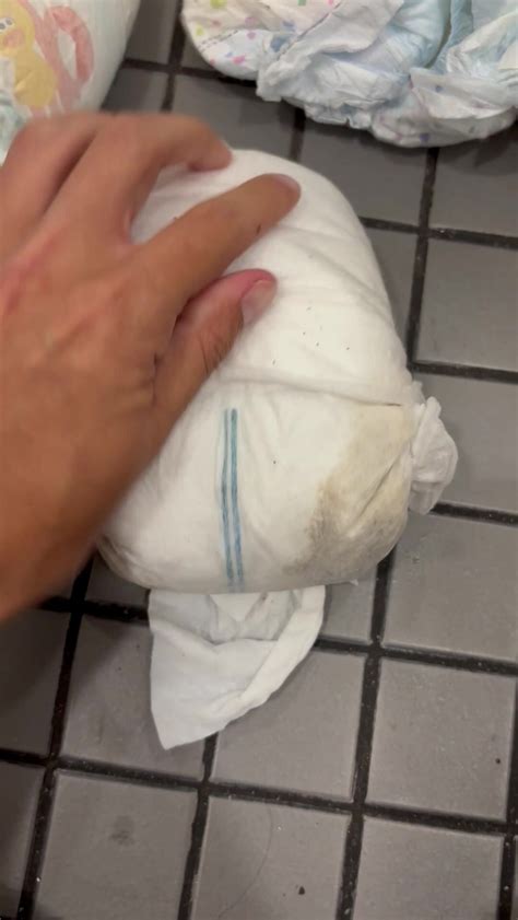 Extremely Stained Messy Diaper