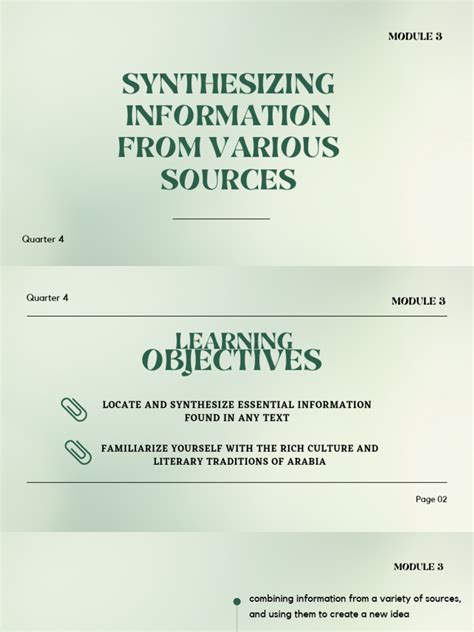 Synthesizing Information Module 3 Pdf Career And Growth Computers