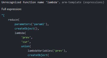 Vs Code Arm Extension Does Not Recognize Reduce Lambda And Lambdavariables Functions Issue