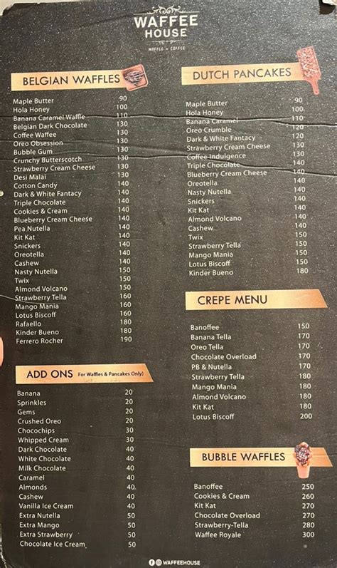 Waffee House Menu Menu For Waffee House Kankanady Mangalore Mangalore