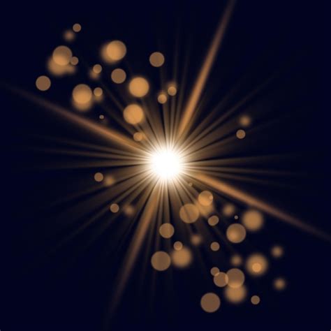 Premium Psd Glow Light With Glitter Effect