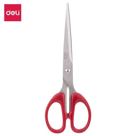 Deli Pp Stainless Steel Scissors 180mm Black Red Asst Spk Commerce