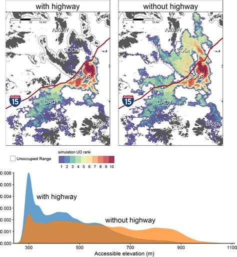 Map Showing Differences In Habitat Above And Elevation Below Download Scientific Diagram