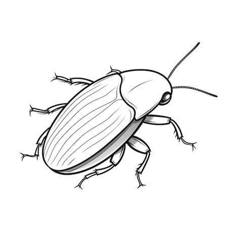 Premium Ai Image Pennsylvania Wood Cockroach Adorable Art Hand Drawn