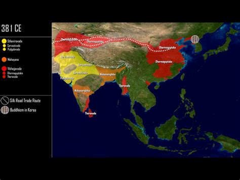 Buddhism Spread Map
