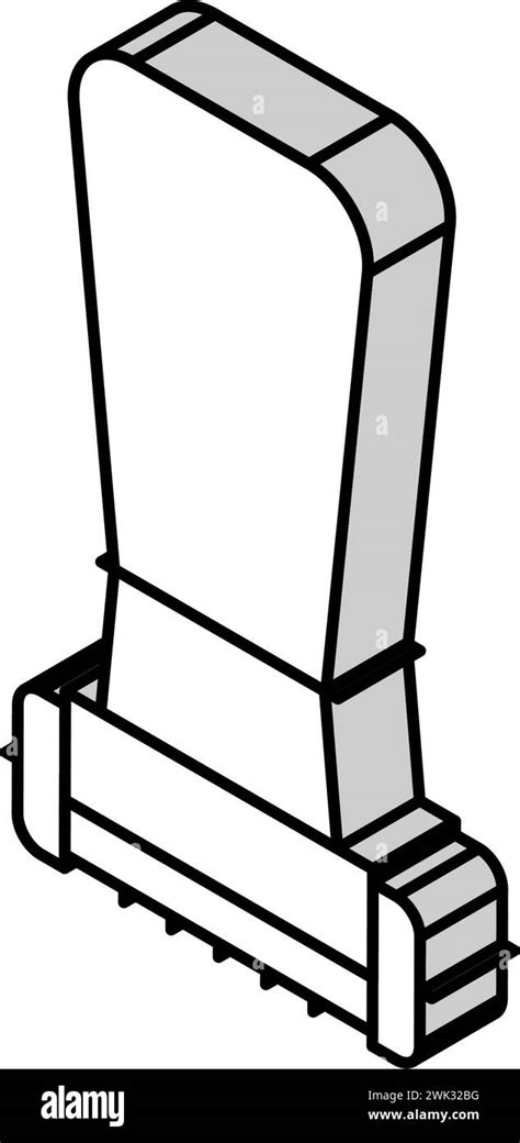 Lawn Mower With Rotary Roller Isometric Icon Vector Illustration Stock