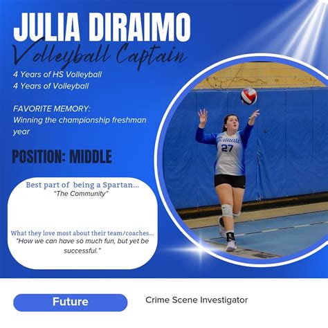 Scituate Scituate Spartans 2024 Fall Senior Spotlight Julia Diraimo Next Up Were Excited To