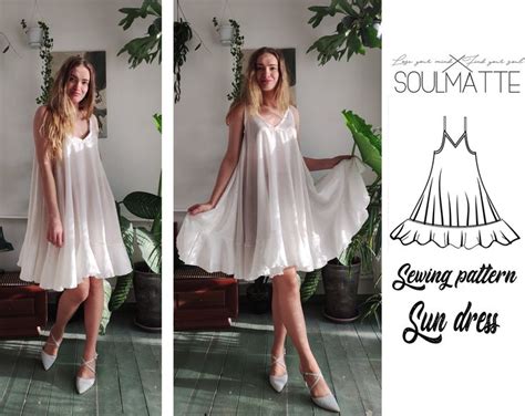 Easy Dress Sewing Pattern Maxi Ruffle Dress V Neckline Short Dress