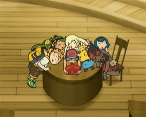 Ash And Serena Hug