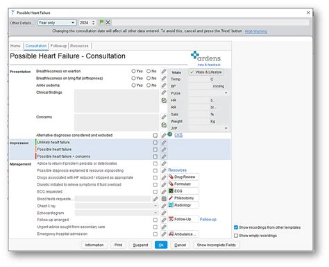 Possible Heart Failure Template Ardens