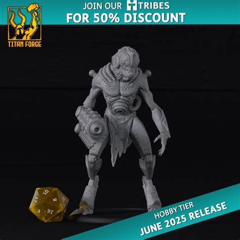 3d Printable Cyber Beast Hobby 75mm Model By Titan Forge Miniatures