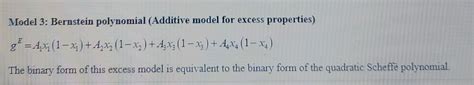 Solved Question 2 Can Simple Activity Coefficient Model Be