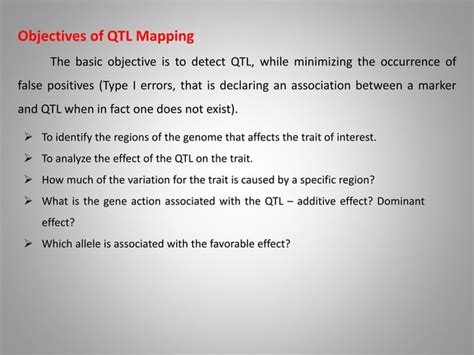 Qtl Mapping And Analysis Pptx Genetics Science