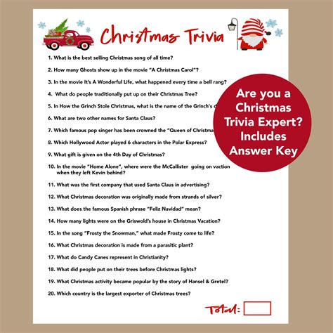 Christmas Trivia Game Printable Fill In