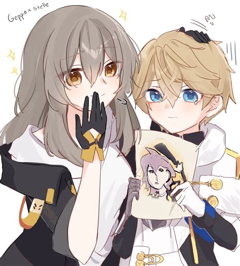Trailblazer Stelle And Gepard Landau Honkai And 1 More Drawn By