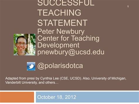 Ucsd Teaching Statement Workshop Ppt