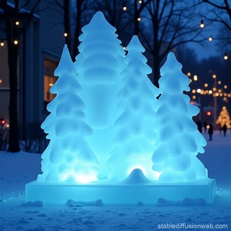 Ice Sculpture Stable Diffusion Online