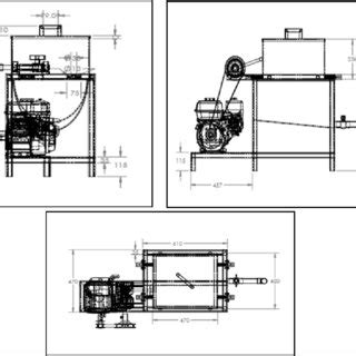 Orthographic View Of The Machine Download Scientific Diagram