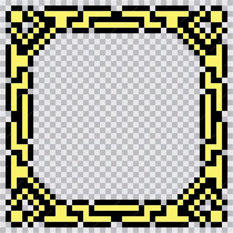 Premium Vector Pixel Art Frame Border Template Design