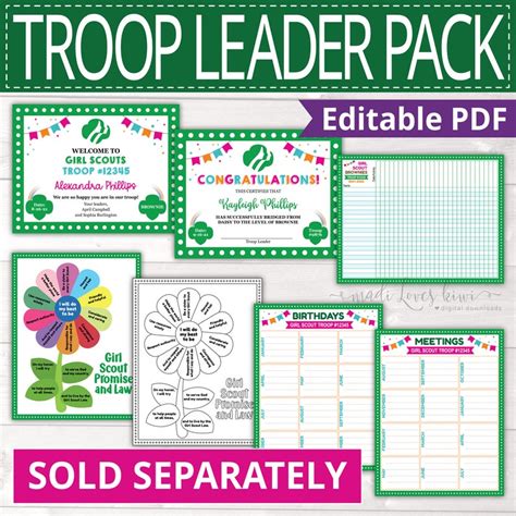 Printable Girl Scout Promise And Law Poster For Troop 8x10 And Etsy Canada