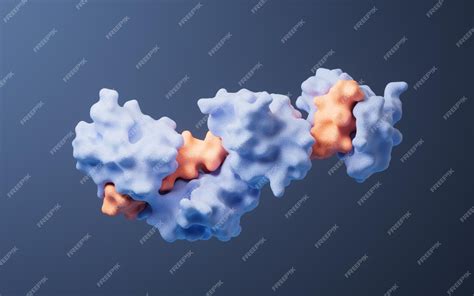 Premium Photo Protein Structure With Biological Concept 3d Rendering