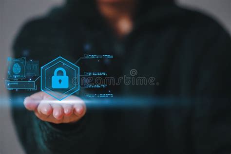 Cybersecurity And Privacy And Protect Data Concept Lock Key Icon And