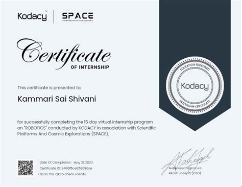 kammari sai shivani on linkedin successfully completed 15days