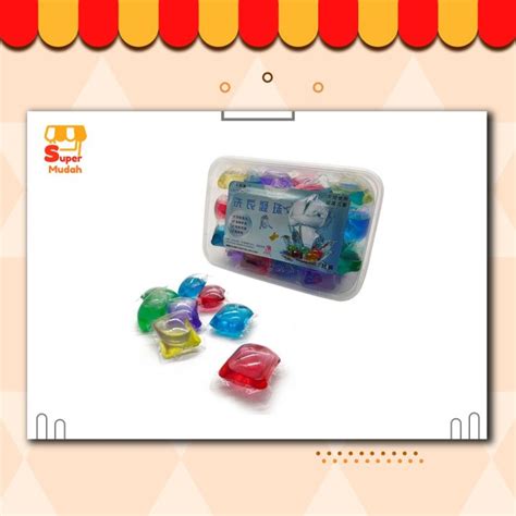 Kapsul Deterjen Kumbah Basuh Basuh Sabun Deterjen Kumbah Bubble Rendah