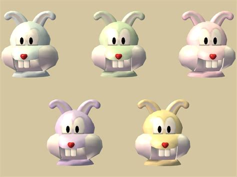 Mod The Sims Wobbly Wabbit Head Recolours