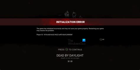 Initialization Error On Dead By Daylight On Pc And Xbox