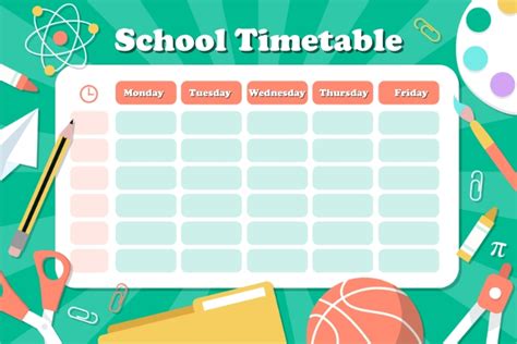 School Timetable Template Ads Postermywall
