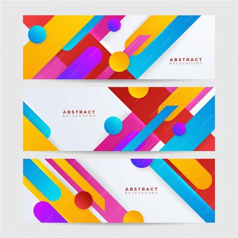 Premium Vector Modern Colorful Abstract Geometric Banner Background