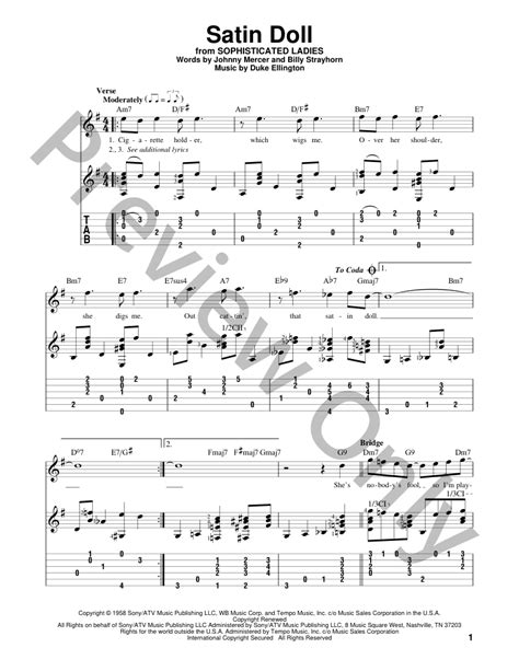 Satin Doll J W Pepper