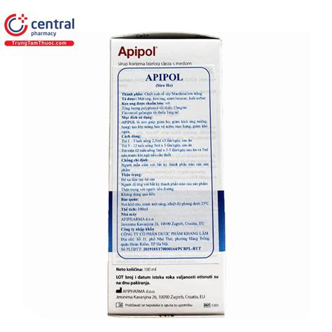ChÍnh HÃng Thuốc Siro Apipol Giúp Bé Giảm Ho Hiệu Quả