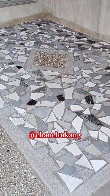 Ide Kreatif Pasang Pecahan Granit Pada Lantai Teras