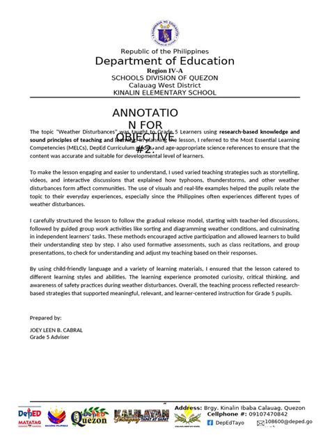 Annotation On Objective 2 Pdf Learning Pedagogy