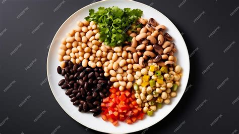 Premium Ai Image Cereal Grains Seeds Beans With Black Sesame White