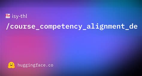 Isy Thlcoursecompetencyalignmentde · Datasets At Hugging Face