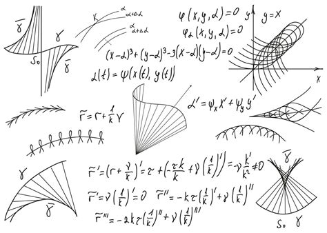 Mathematical Formulas Drawn By Hand On A White Chalkboard For The