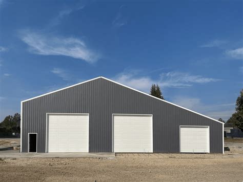 13603 60 X 100 X 18 Metal Garage With Enclosed 20 X 100 X 10 Lean To