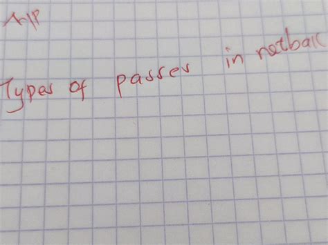 Types Of Passes In Netball Studyx