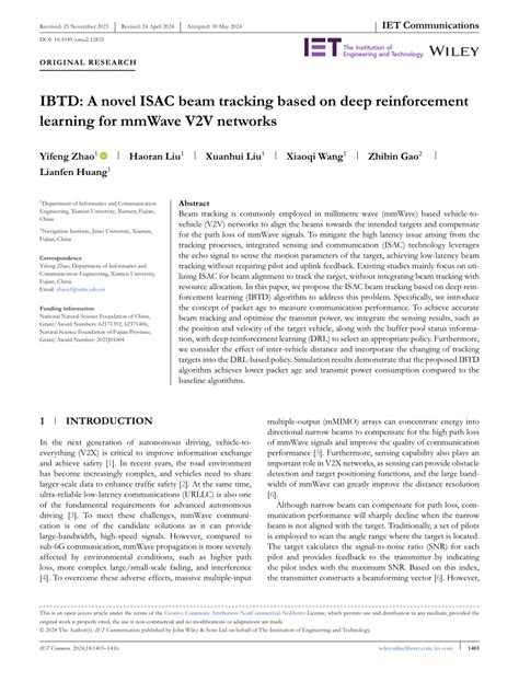 Pdf Ibtd A Novel Isac Beam Tracking Based On Deep Reinforcement