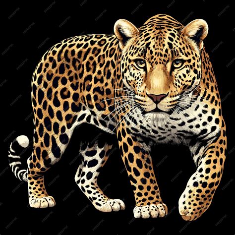 Premium Vector Cute Leopard Vector Cartoon Illustration