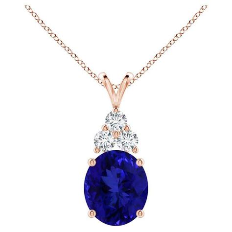 Certified Tanzanite And Diamond Pendant Necklace At 1stdibs Tanzanite