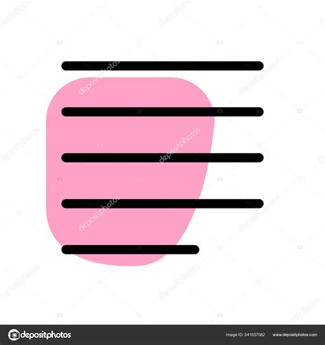Justify Left Alignment Paragraph Setting Text Layout Position Format Stock Vector Image By