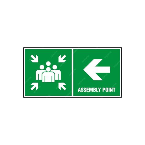 Premium Vector Fire Assembly Point Sign Vector Template