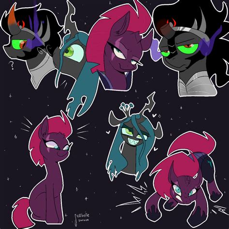 Derpibooru Tempest Shadow Tempest Shadow Queen Chrysalis King Sombra King Sombra