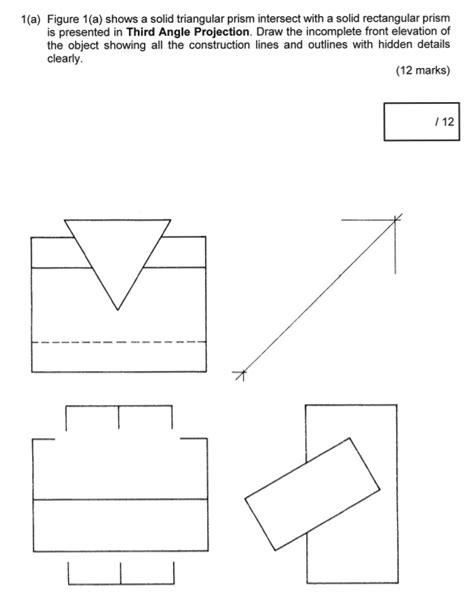 Solved 1a Figure 1a Shows A Solid Triangular Prism
