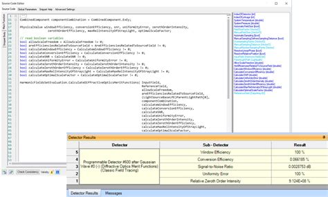 Programming A Detector For Diffractive Optics Merit Functions Calculation LightTrans