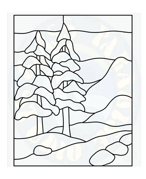 Forest Stream Stained Glass Pattern Pdf Png Digital File Etsy Artofit